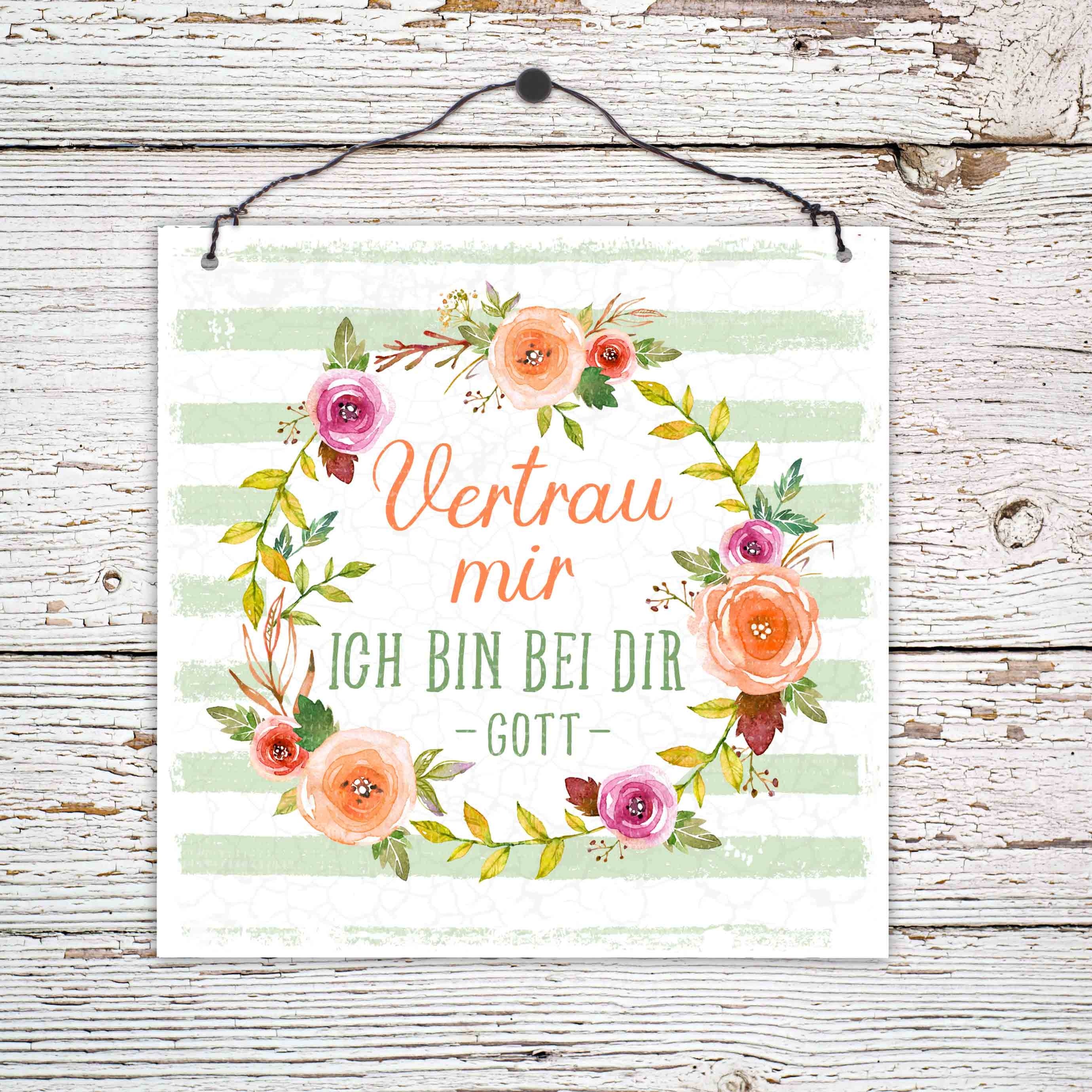 Holzschild: Vertrau mir. Ich bin bei dir … | ilovejesus.ch