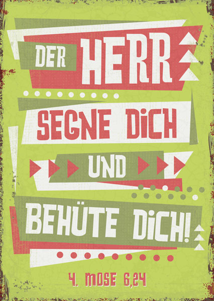 Postkarte: Der Herr segne dich und behüte dich! | ilovejesus.ch